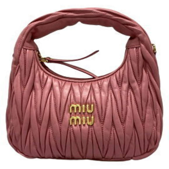 Miu Miu | Bags | Miu Miu Wonder Matelasse Leather Hobo Bag Handbag Mini ...